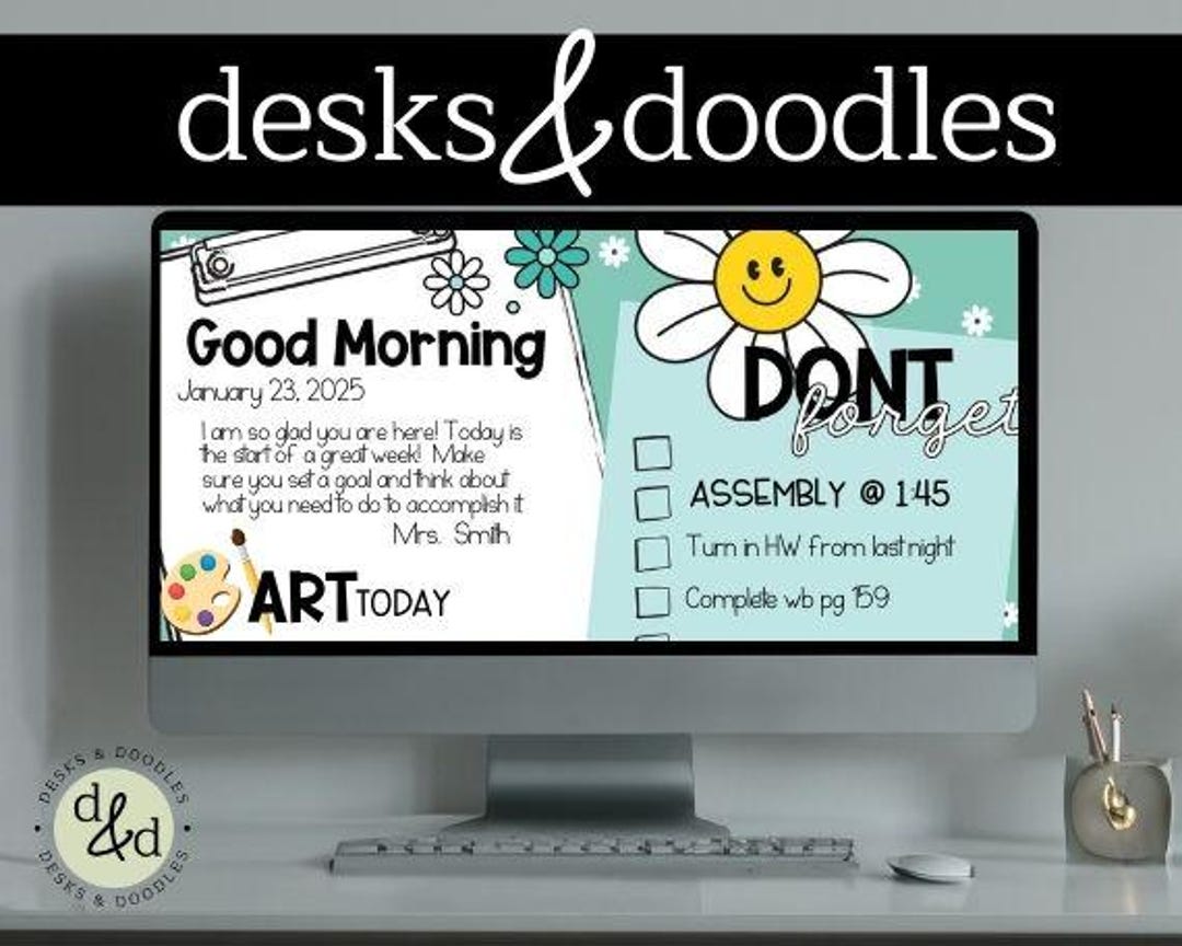 DAISY & DOTS Morning Classroom Slides| Morning Message| Daily Agenda ...