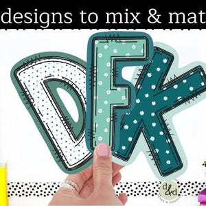 Daisy & Dots Bulletin Board Letters: Terrazzo Decor (digital Download ...