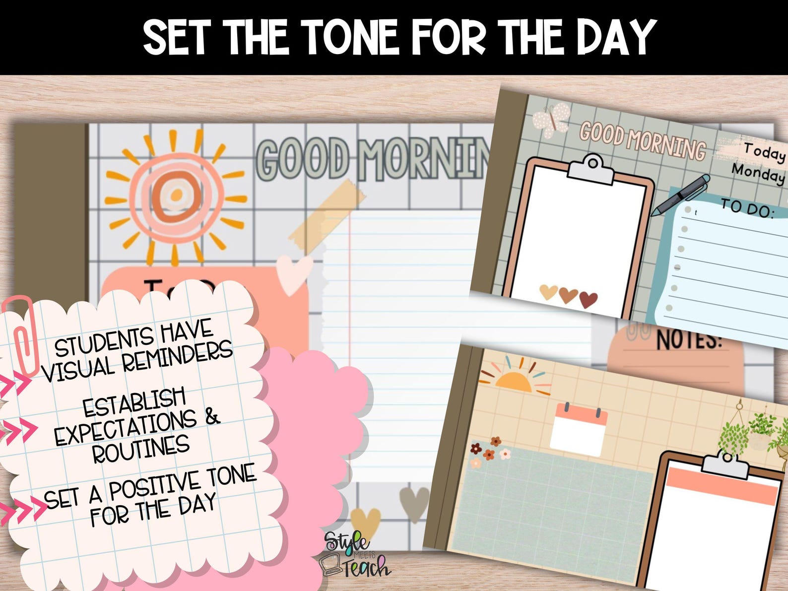 BOHO Morning Message Google Slides| Back to School | Good Morning ...