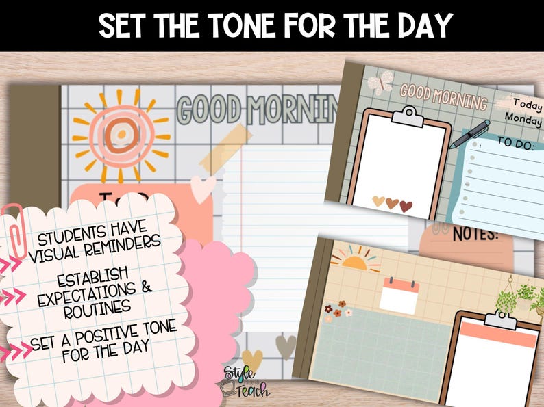 BOHO Morning Message Google Slides| Back to School | Good Morning ...