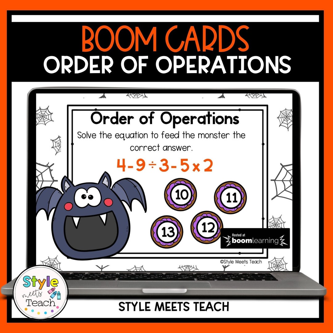 Order of Operations Digital BOOM Task Cards| Math Centers| BOOM CARDS ...