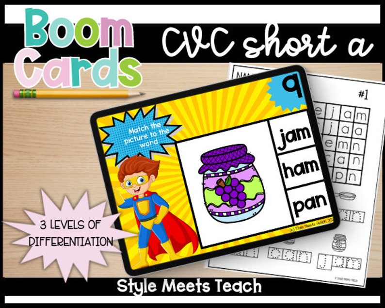 Short A CVC BOOM CARDS| Digital Learning Games| No Prep Reading Centers ...