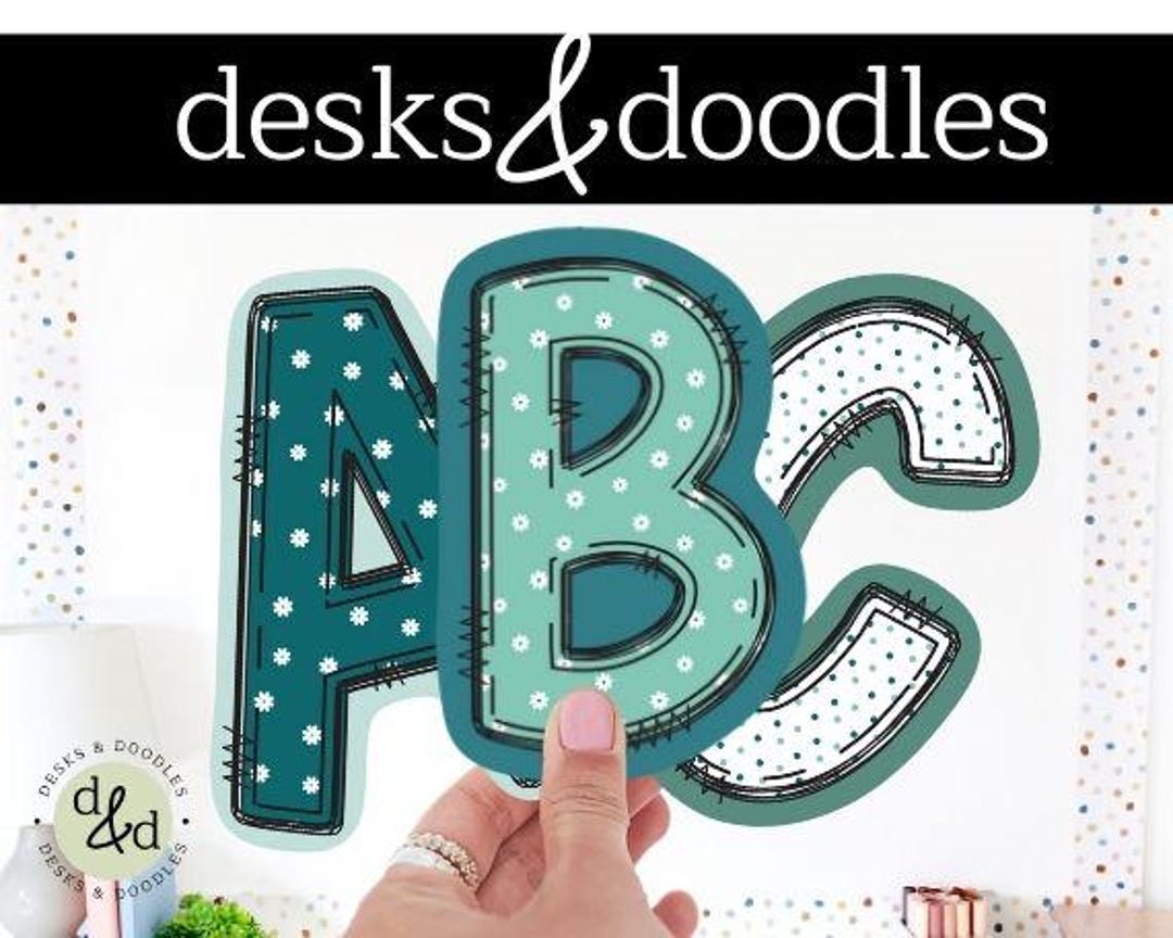 Daisy & Dots Bulletin Board Letters: Terrazzo Decor (digital Download ...