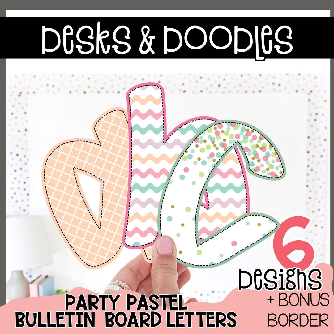 Editable Bulletin Board Letters, Pastel Classroom Display Letters ...