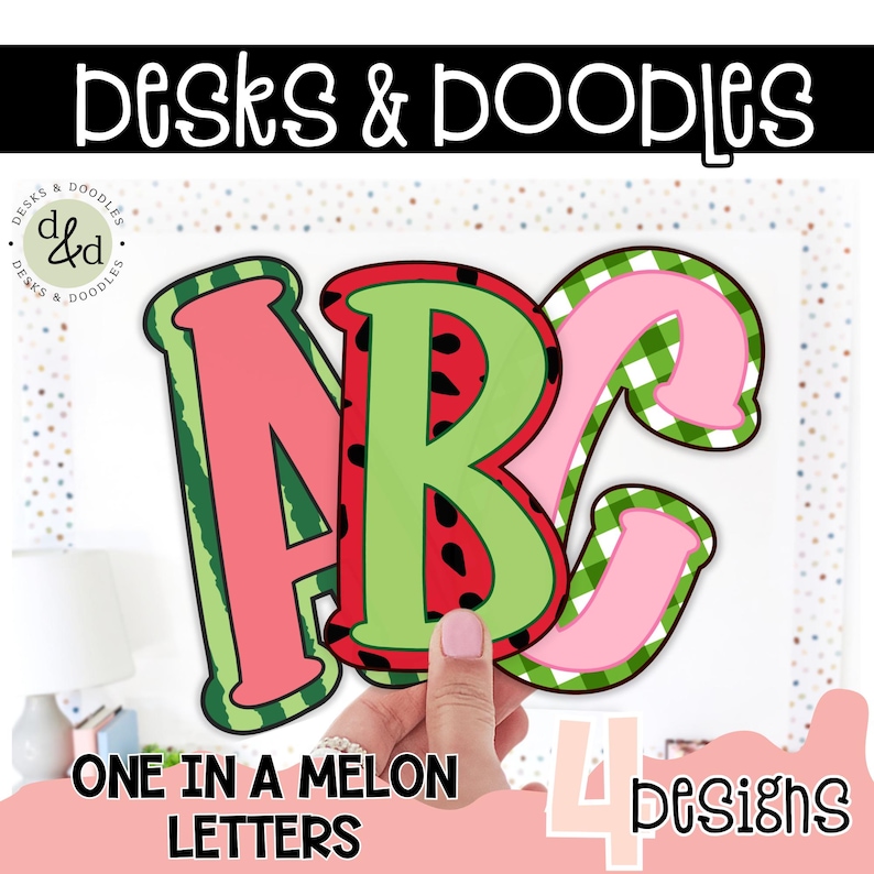WATERMELON Bulletin Board Letters |A-Z Letters, Numbers, Punctuation ...