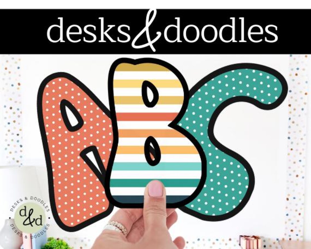 Groovy Retro Bulletin Board Letters for Classroom Decor and Teacher ...