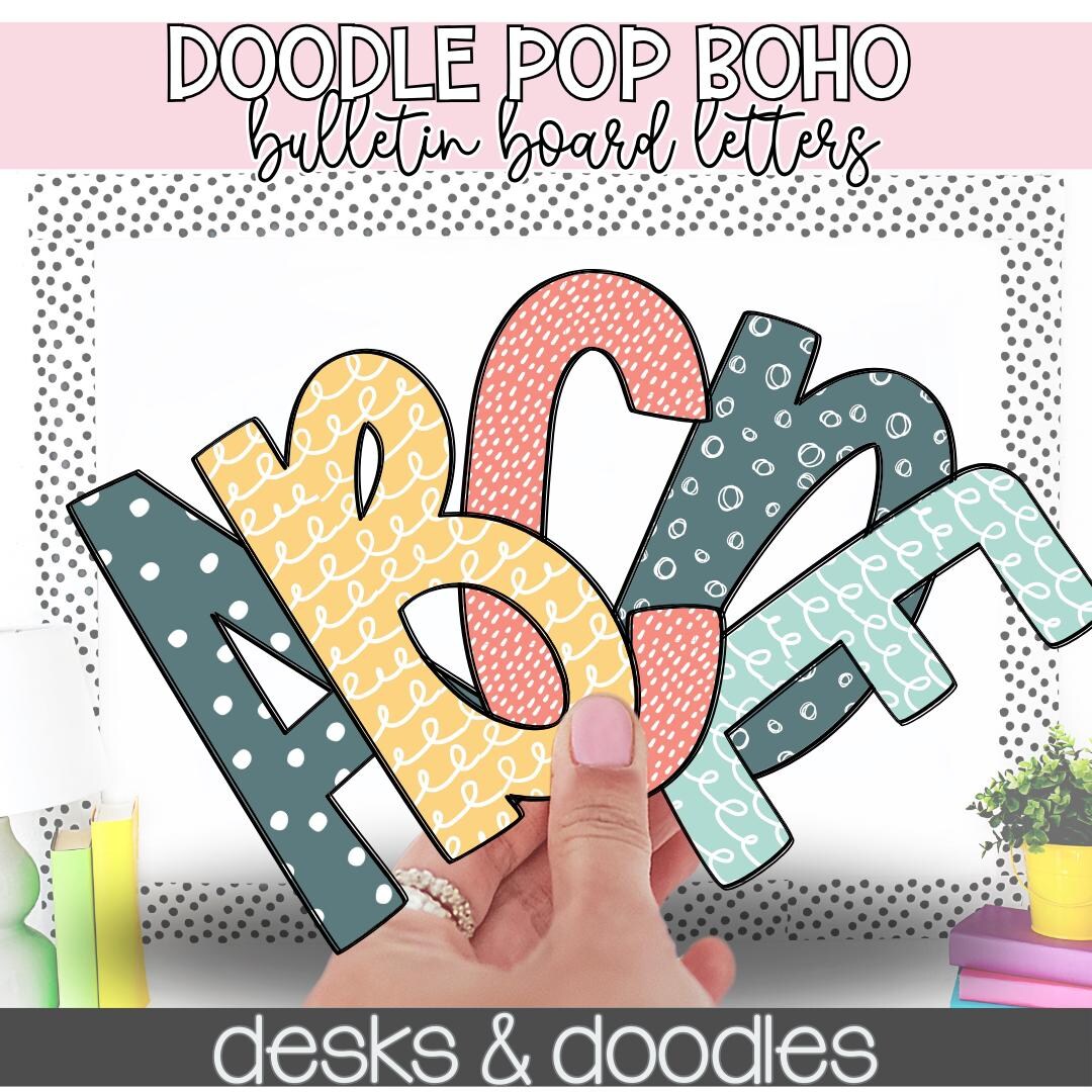 Boho Neutral Bulletin Board Letters | Printable Classroom Decor ...