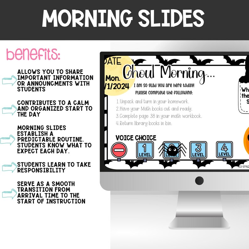 October Halloween Google Slides | Daily Classroom Resources With Timers ...