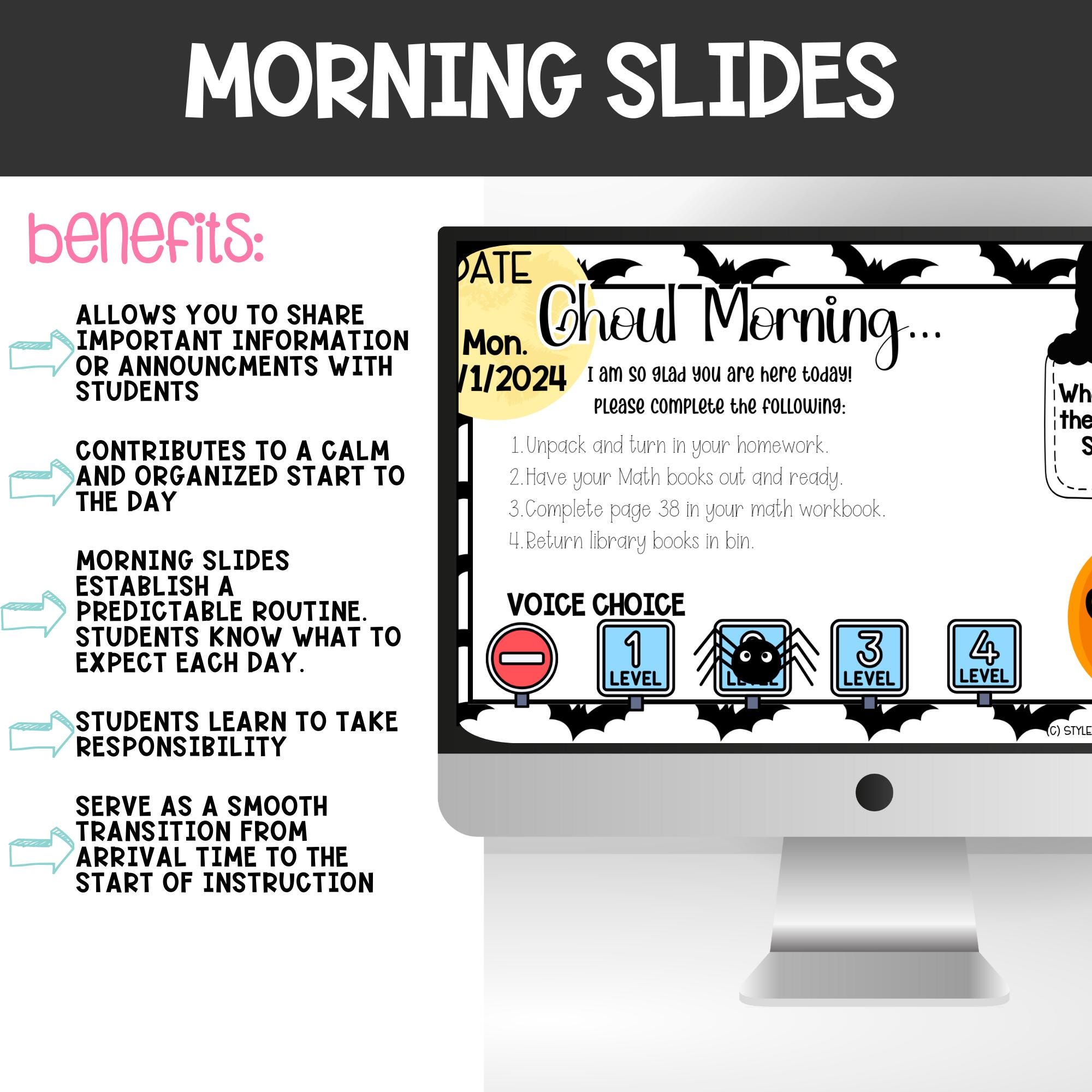 October Halloween Google Slides | Daily Classroom Resources With Timers ...