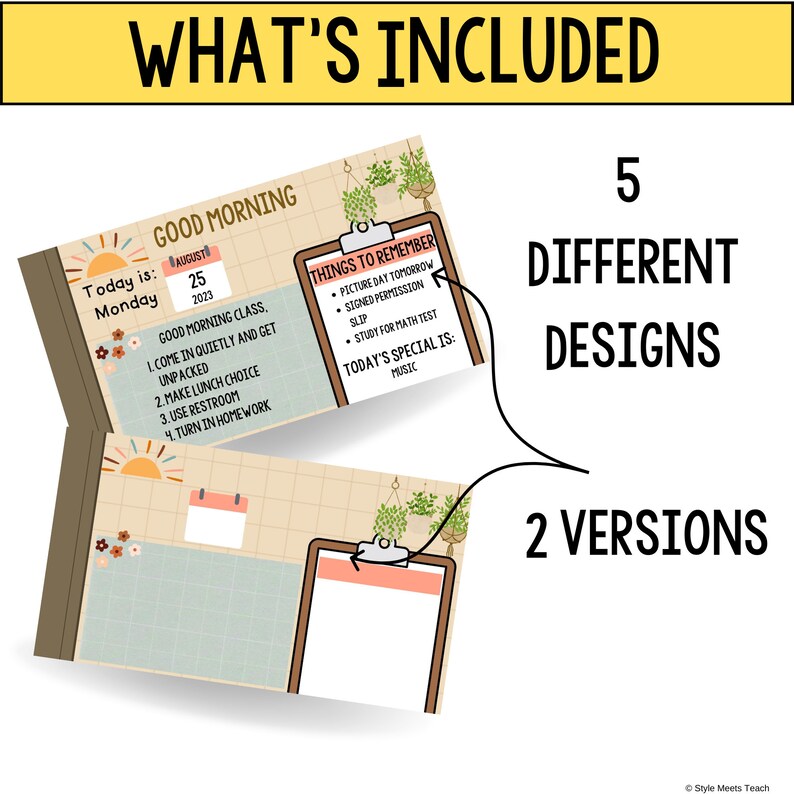 BOHO Morning Message Google Slides Back to School Good Morning Slides ...