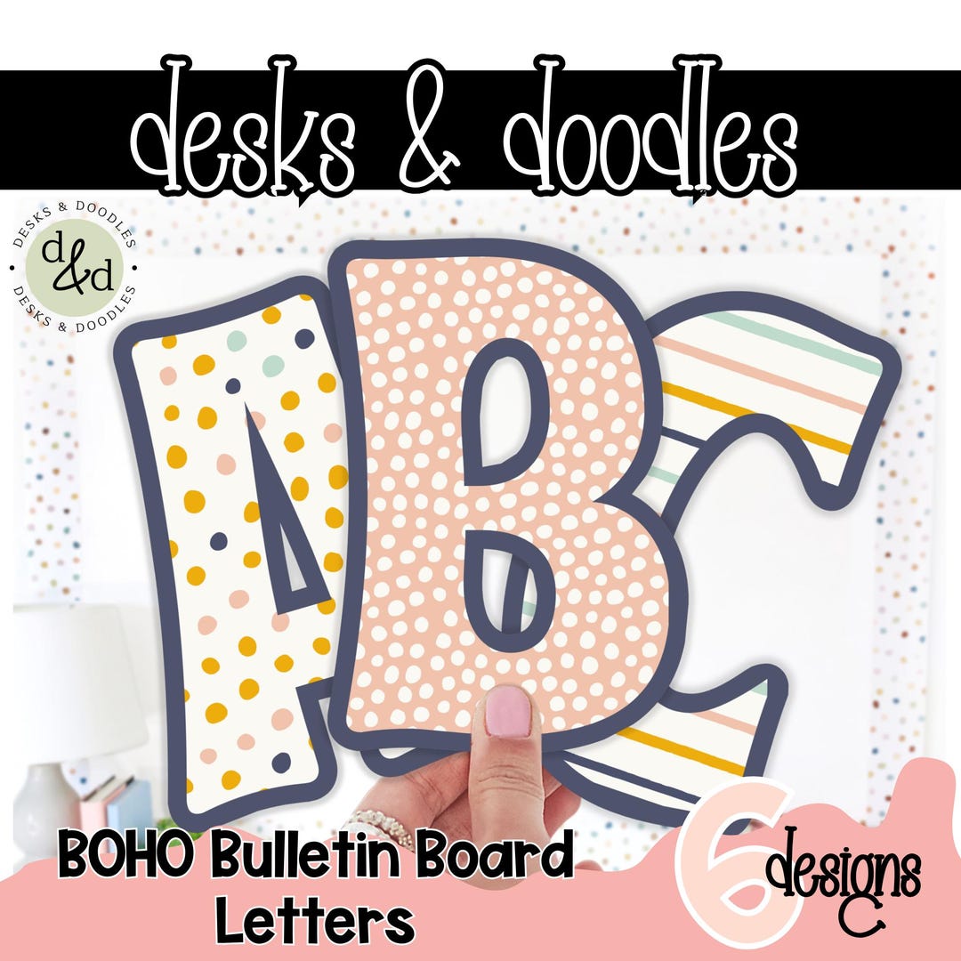 BOHO Bulletin Borad Letters for Classroom Displays| Classroom Printable ...