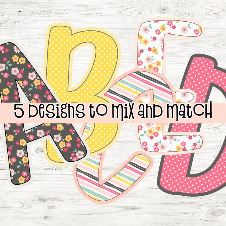 BOHO Bulletin Board Letters |classroom Decor |alphabet Cutouts |teacher ...