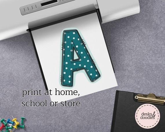 Daisy & Dots Bulletin Board Letters: Terrazzo Decor (digital Download ...