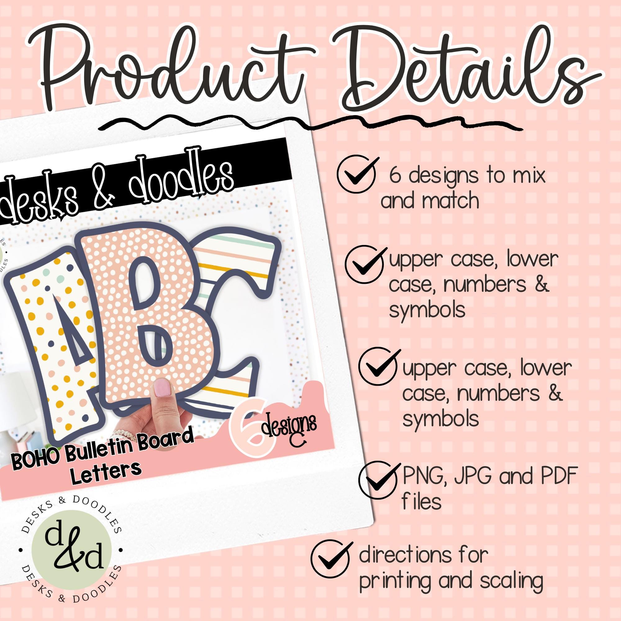 BOHO Bulletin Borad Letters for Classroom Displays| Classroom Printable ...