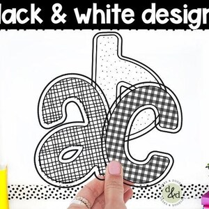 Black & White Bulletin Board Letters| A-Z Bulletin Board Decor| Teacher ...