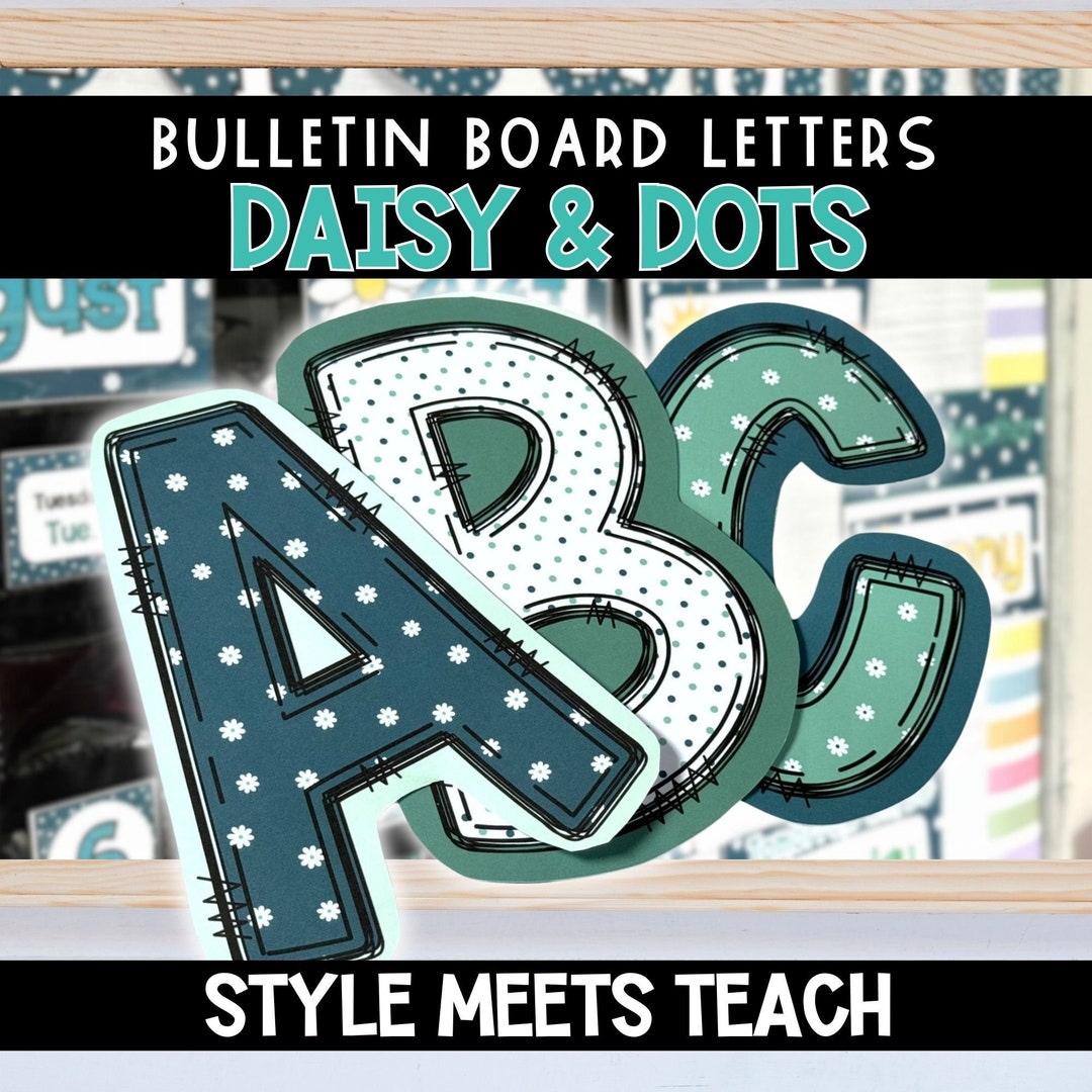 DAISY & DOTS Bulletin Board Letters A-Z Bulletin Board Letters ...