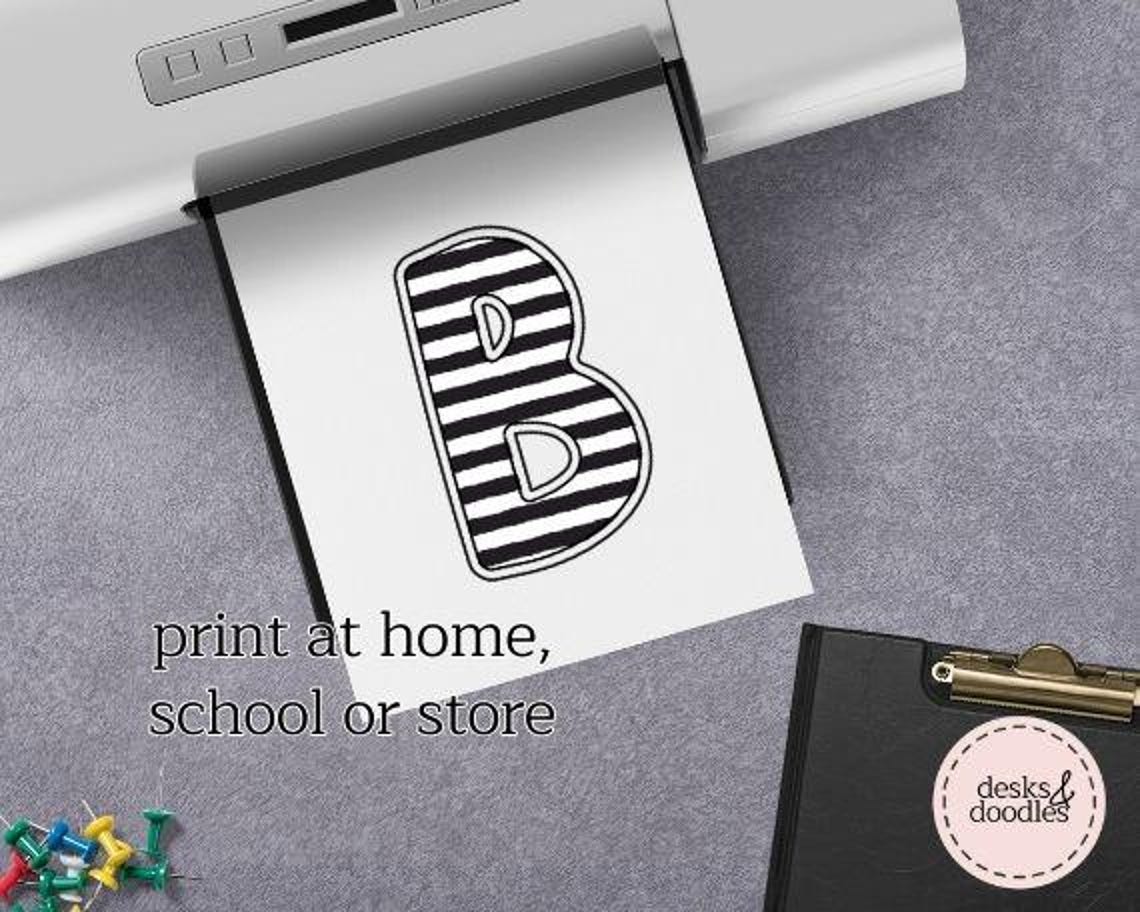 Black & White Bulletin Board Letters| A-Z Bulletin Board Decor| Teacher ...