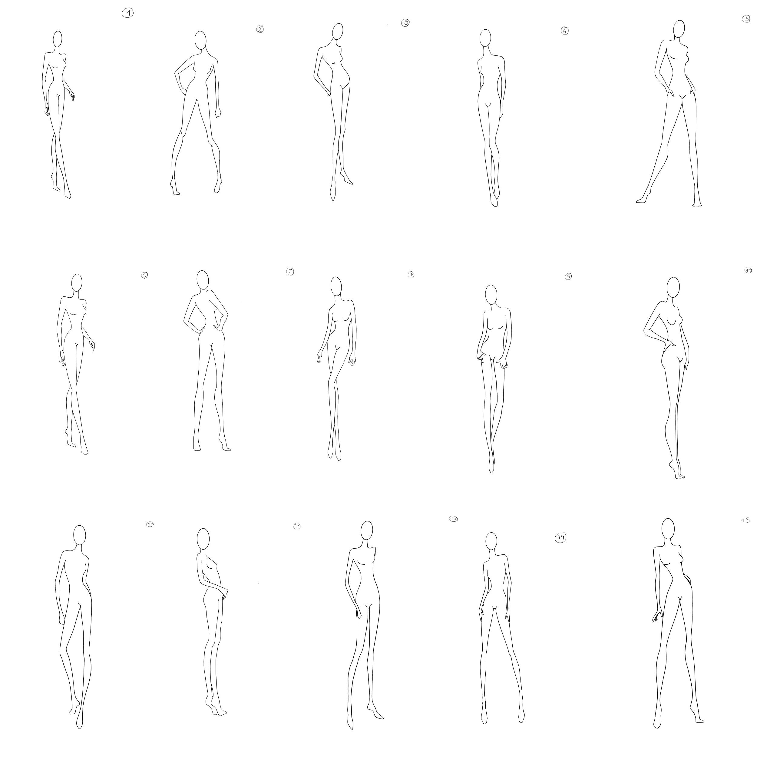 Fashion Design Sketch Templates - Etsy
