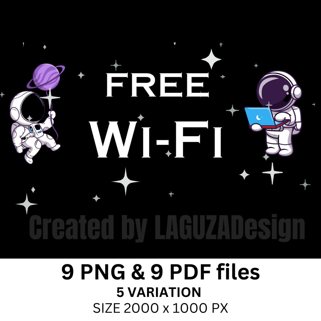 Free Wi-fi, Poster, Board, PNG, PDF, Instant Print, Digital Print - Etsy
