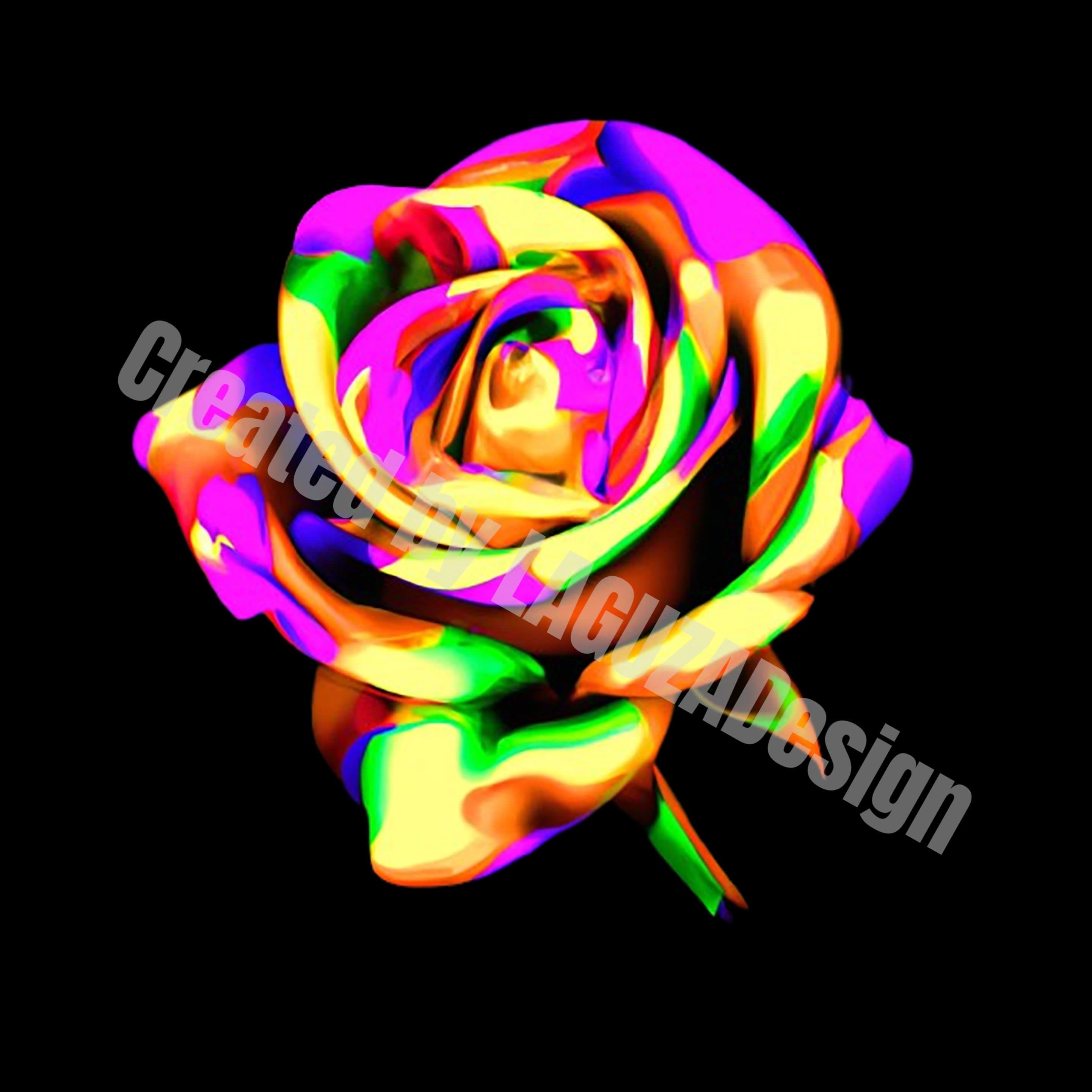 Roses Neon Sublimation Design Transfer Design T-shirt - Etsy