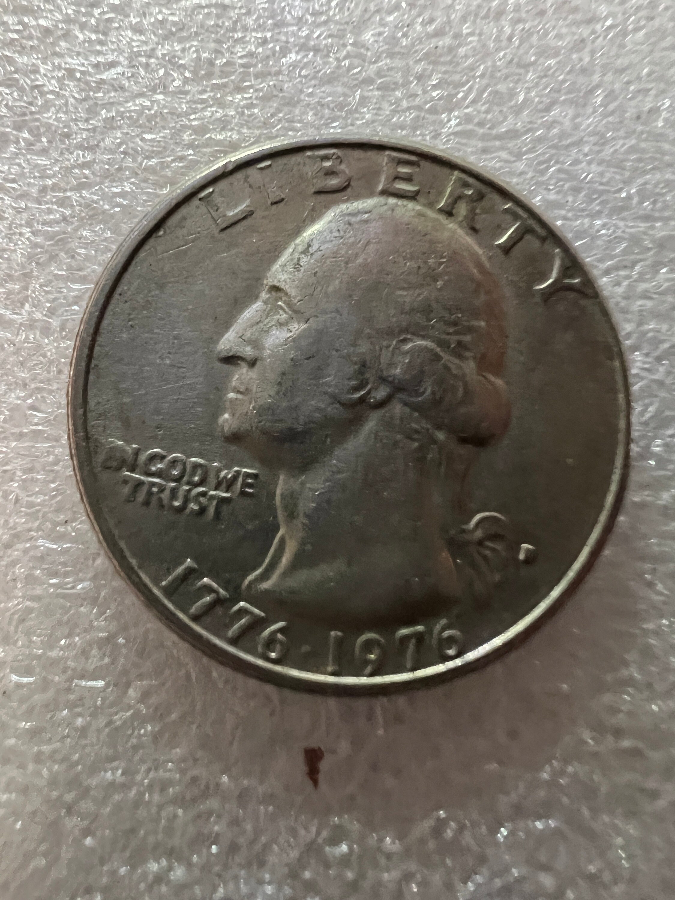 1776-1976 Centennial Quarter With Doubled Die Obverse, Mint Mark Filled ...