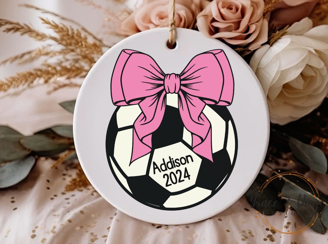 Personalized Soccer Ball Name Ornament, Custom Soccer Team Ornament ...
