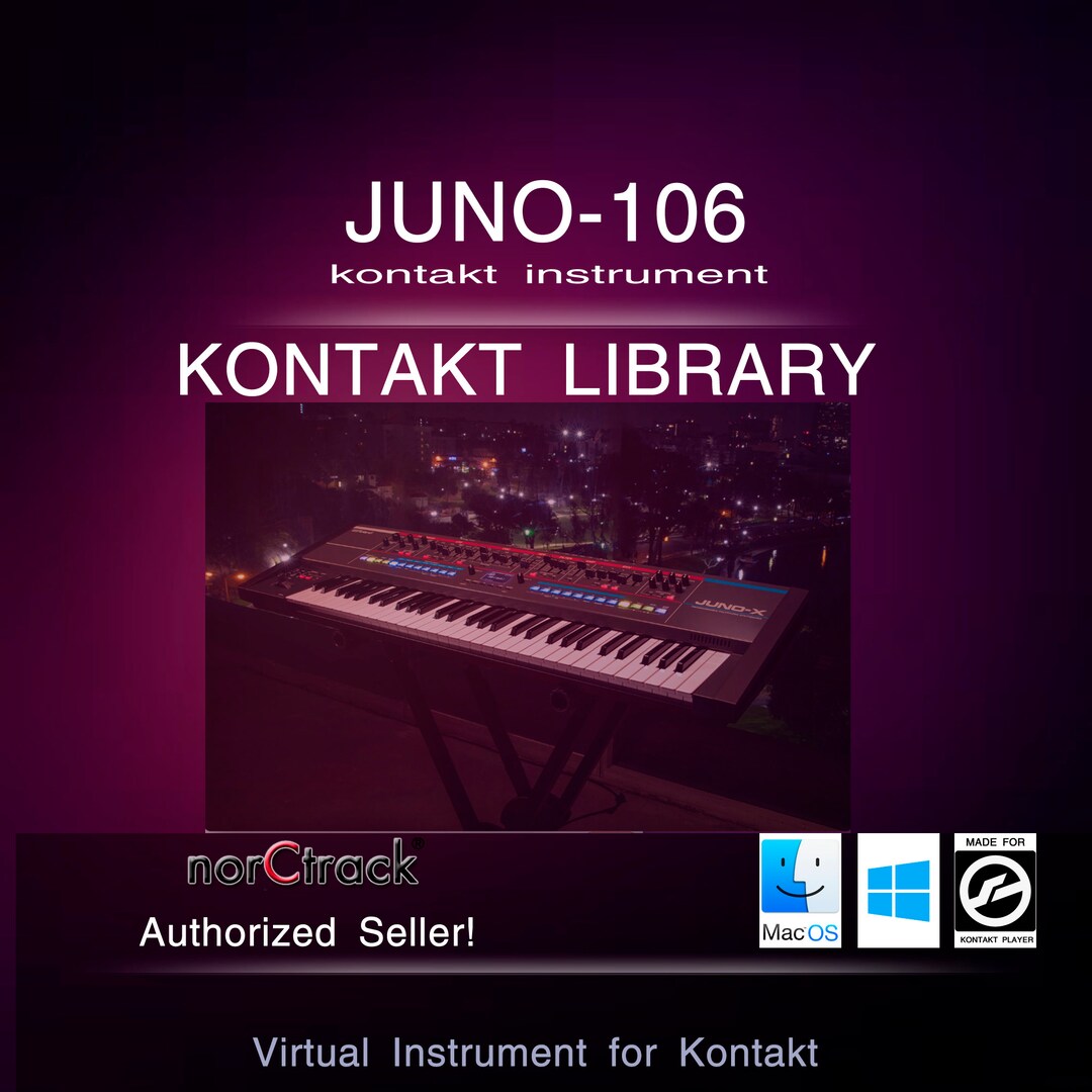 Norctrack Juno-106 for Kontakt Instrument NKI Sample Sounds Virtual Instrument Vst Juno106 ...