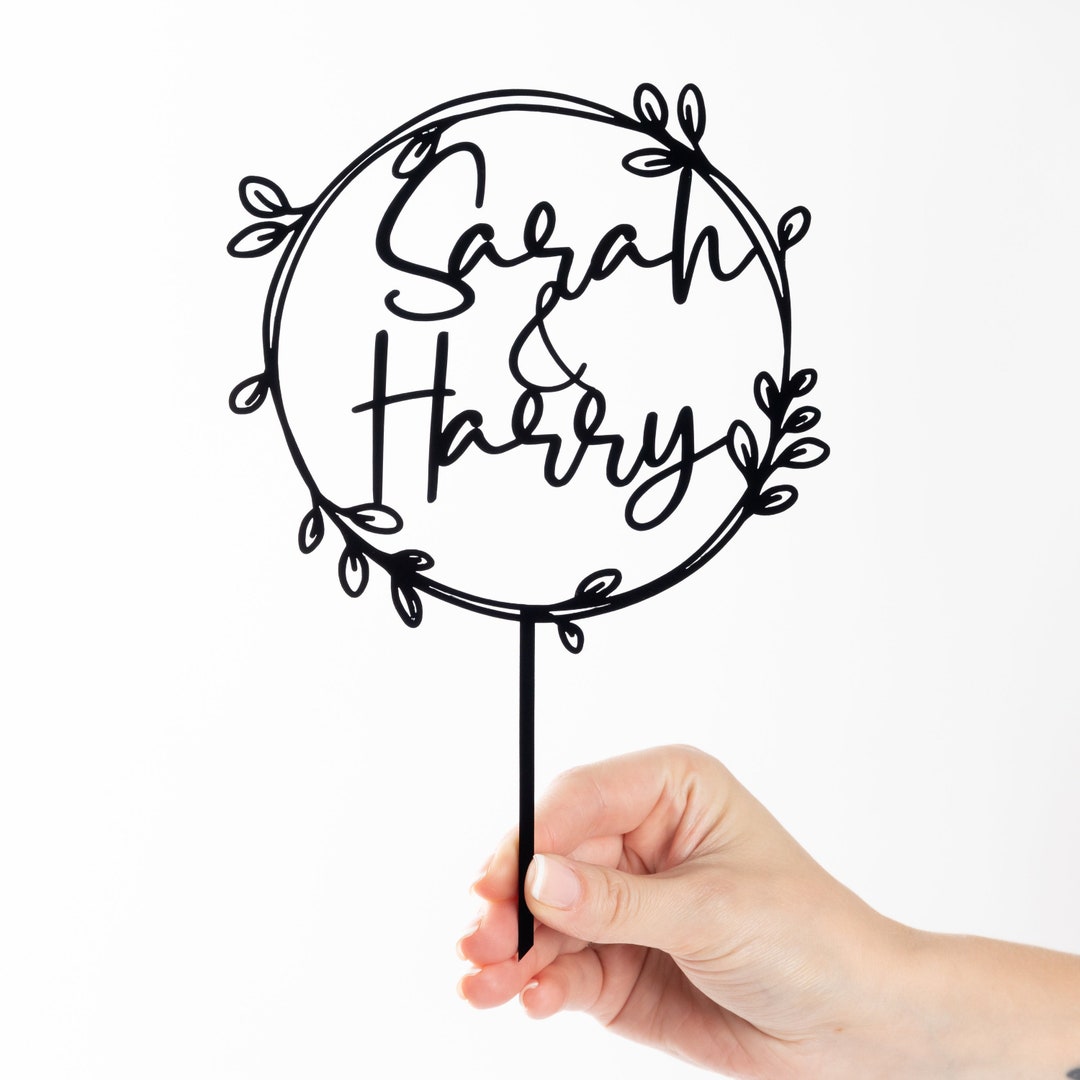 Topper de pastel para boda topper de pastel de acrílico - Etsy España