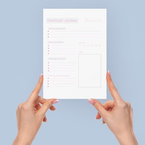 Daily Gratitude Journal Printable, Instant Download, Minimalist ...