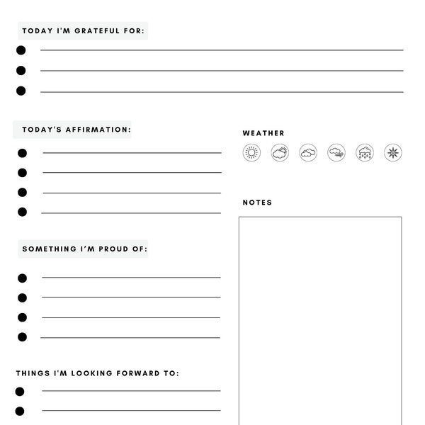 Gratitude Planner - Etsy