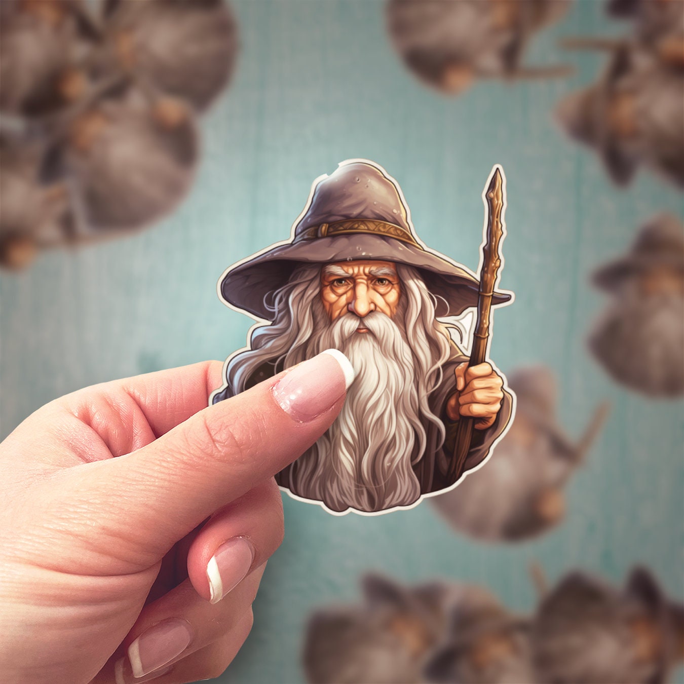 Gandalf Vinyl Sticker, Lord of the Rings Decal, Laptop Sticker, Book ...