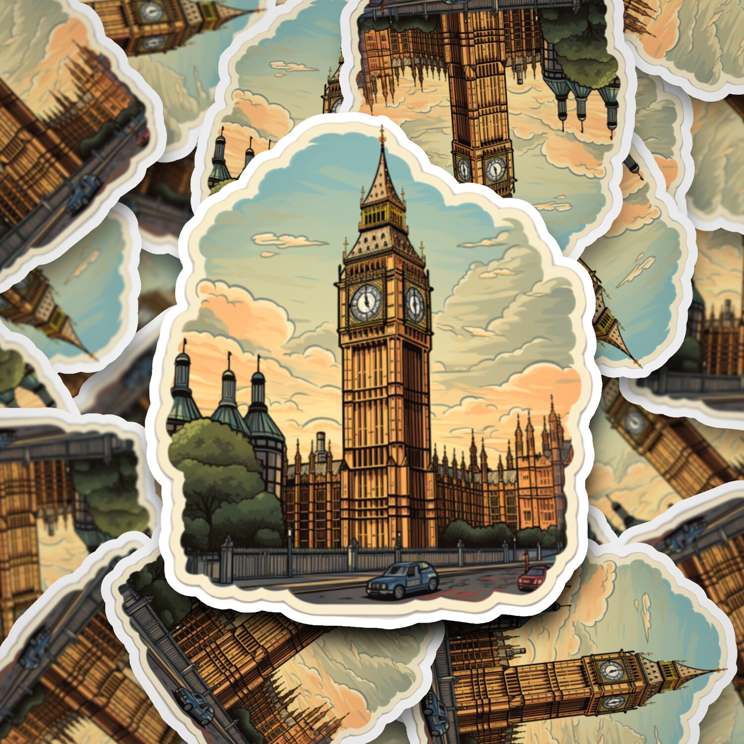 Big Ben Vinyl Sticker, Detailed London Landmark Decal, Perfect for ...