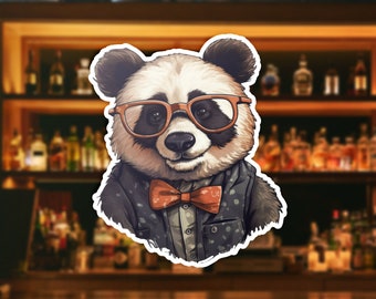 Steampunk Industrial Robot Panda Sticker - Etsy
