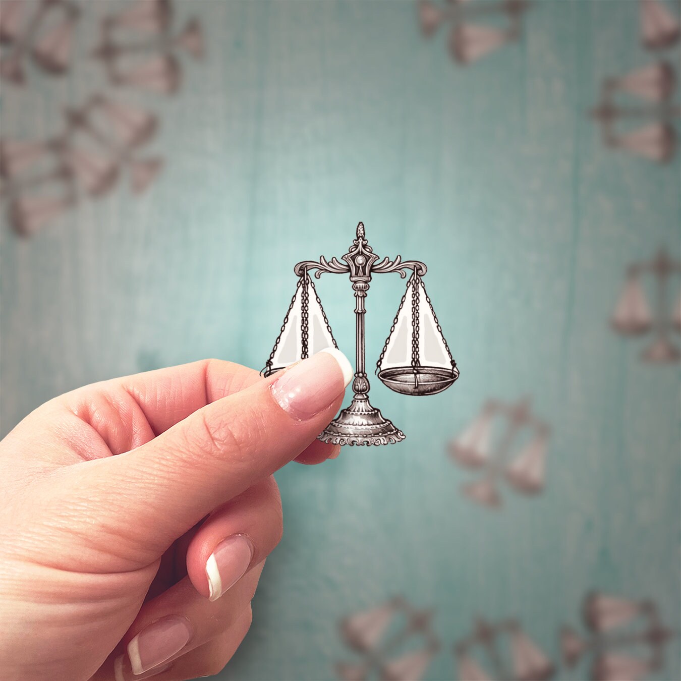 Scales of Justice Vinyl Sticker, Legal Decal, Lawyer Gift, Courtroom ...