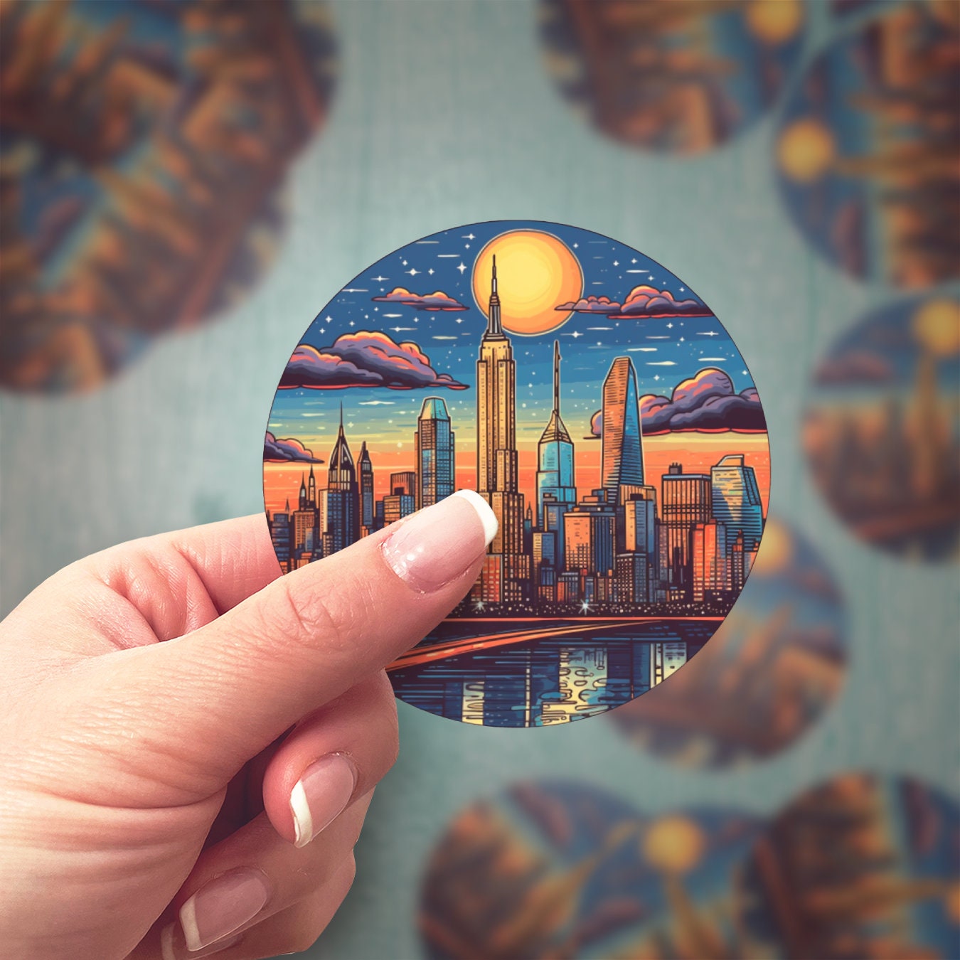 New York City Vinyl Sticker NYC Skyline Decal Laptop - Etsy