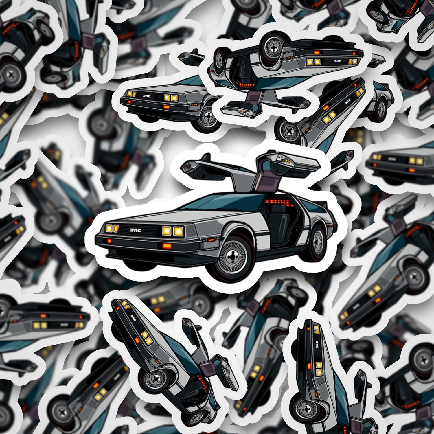 Delorean Vinyl Sticker, Back to the Future Decal, Movie Car Sticker ...