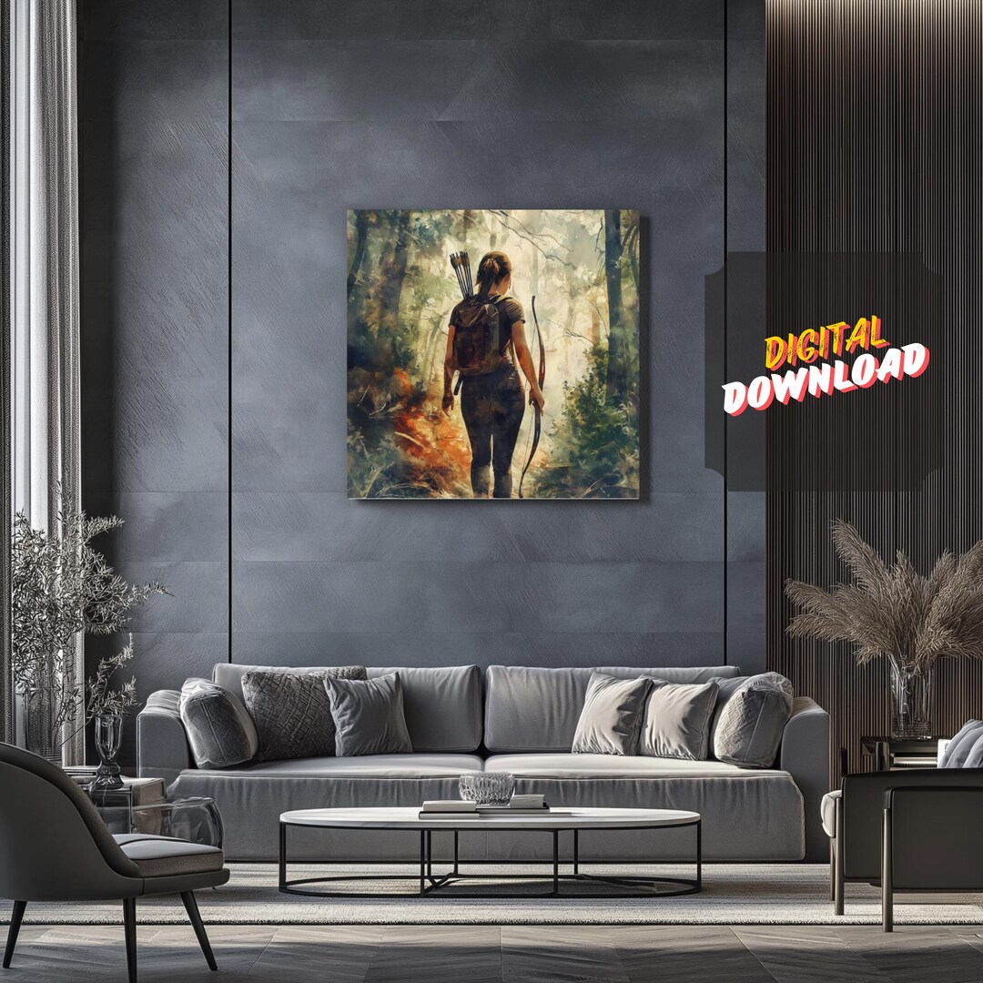 Katniss Everdeen Digital Art Print, Hunger Games Fan Art, Movie ...