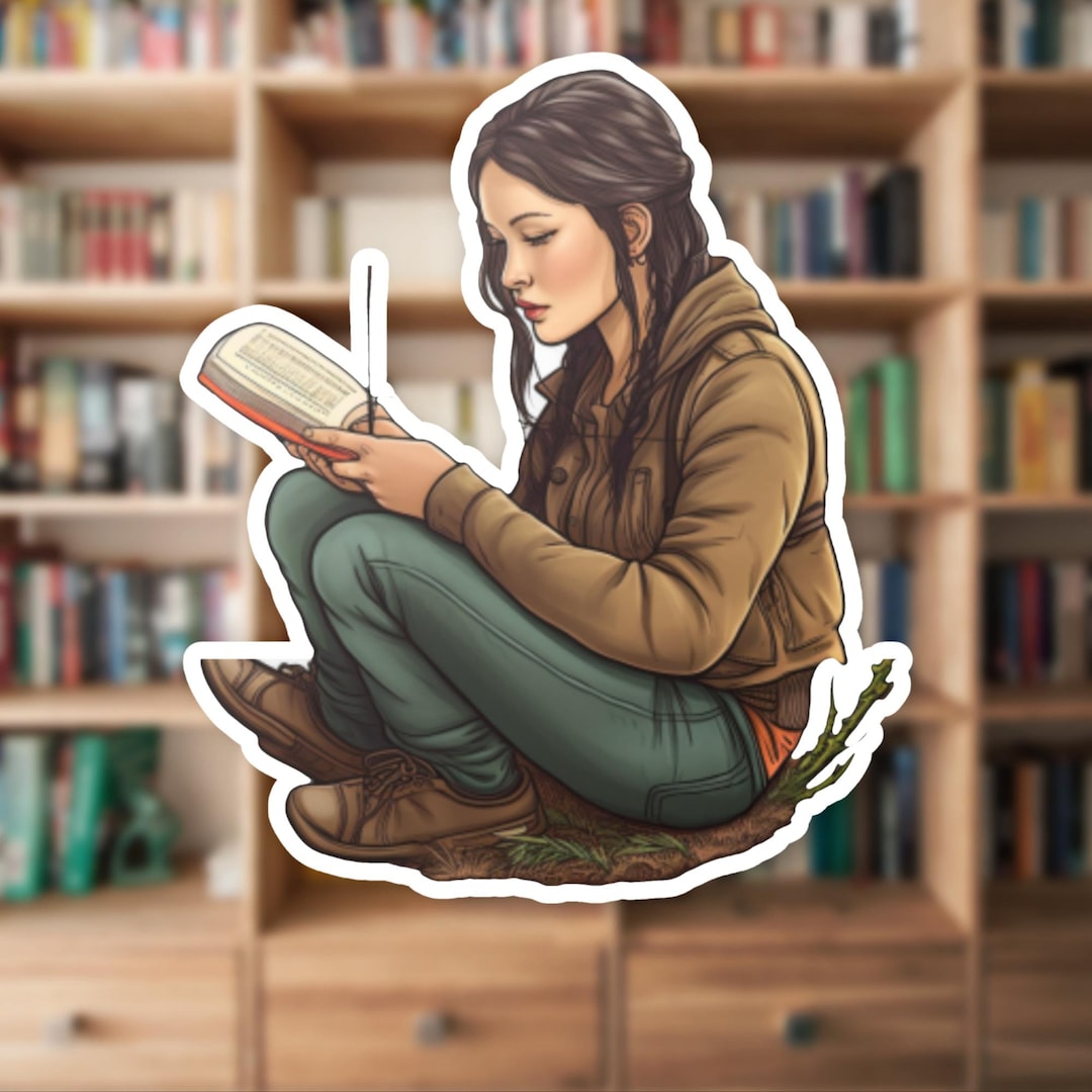Hunger Games Katniss Everdeen Sticker, Bookish Vinyl Decal, Reading ...
