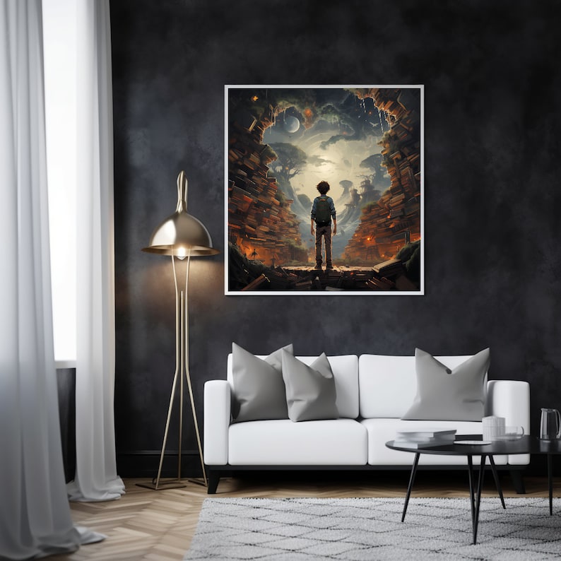 Adventure Genre Poster, Literary Print, English Language Wall Art, Book ...