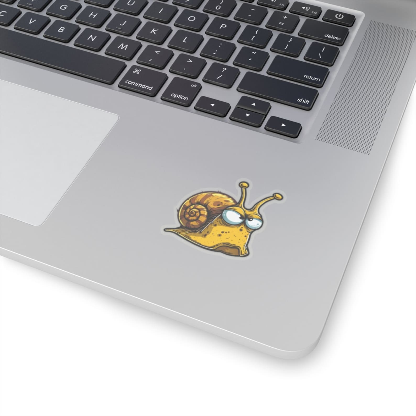 Funny Snail Vinyl Sticker, Grumpy Snail Decal, Durable Sticker, Laptop ...