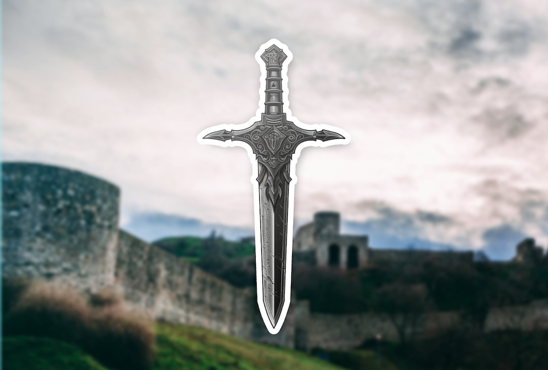 Medieval Sword Vinyl Decal, Historical Weapon Sticker, Laptop Decor ...