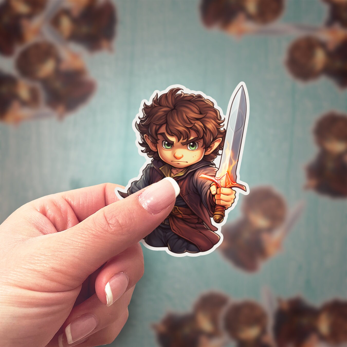 Bilbo Baggins Sticker, Lord of the Rings Decal, Vinyl Laptop Sticker ...