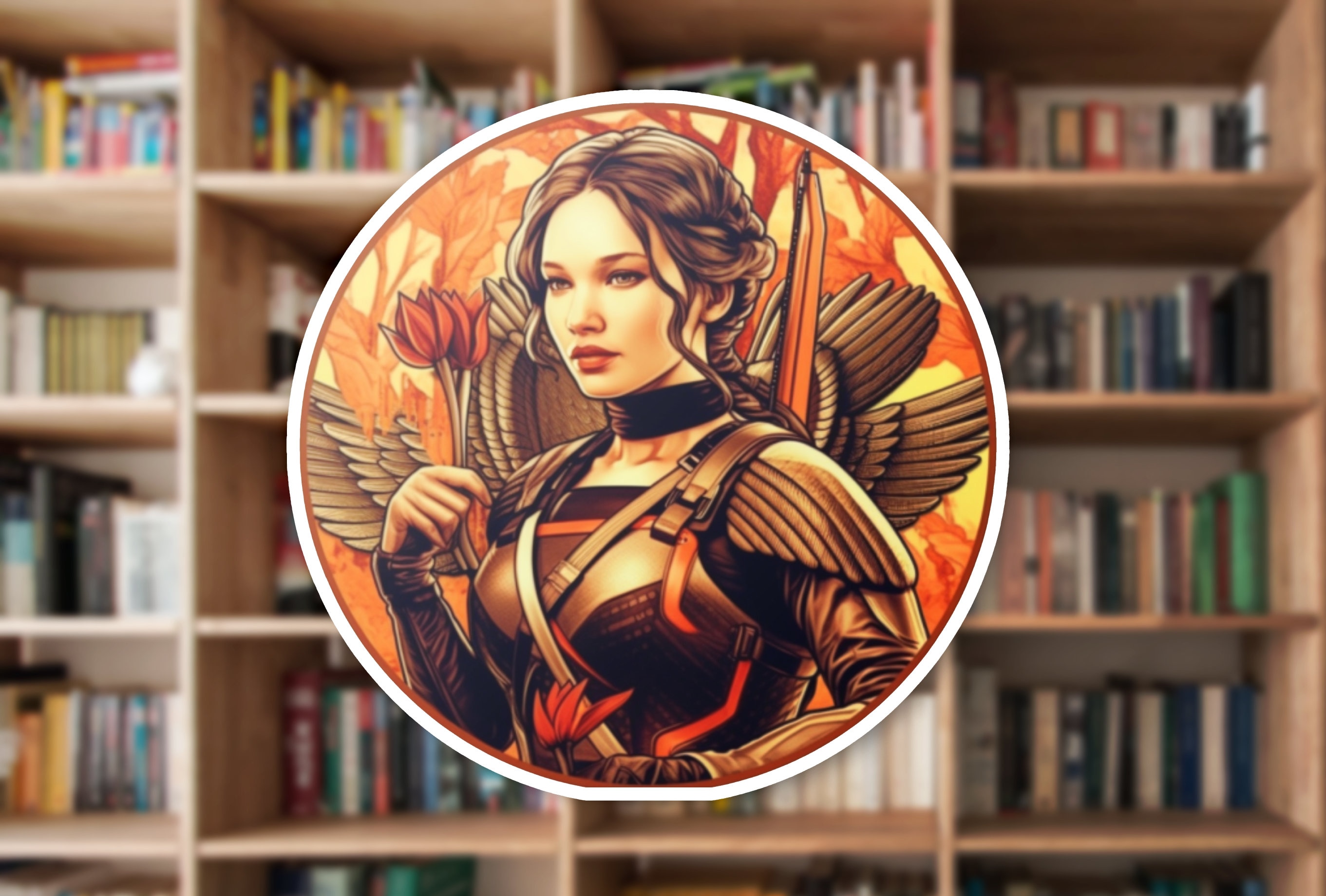 Girl on Fire Sticker, Hunger Games Decal, Katniss Everdeen Laptop ...