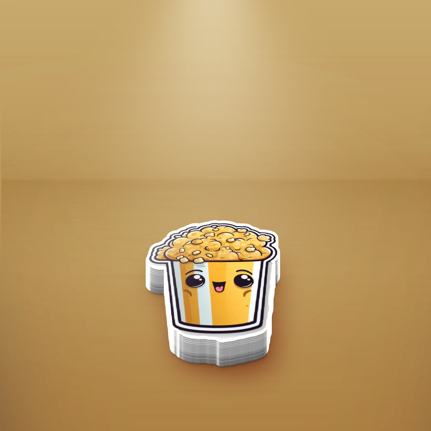 Cute Cartoon Popcorn Sticker, Kawaii Food Sticker, Popcorn Lover Gift ...