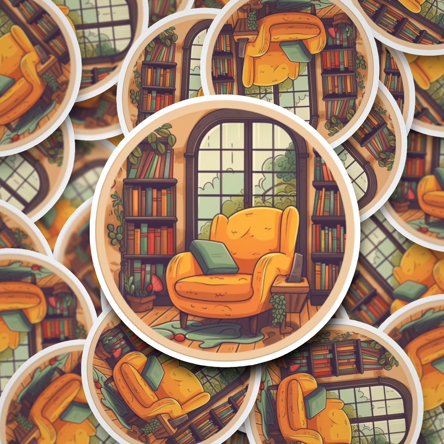 Vinyl Reading Nook Sticker, Book Lover Gift, Bookworm Decor, Bookish ...