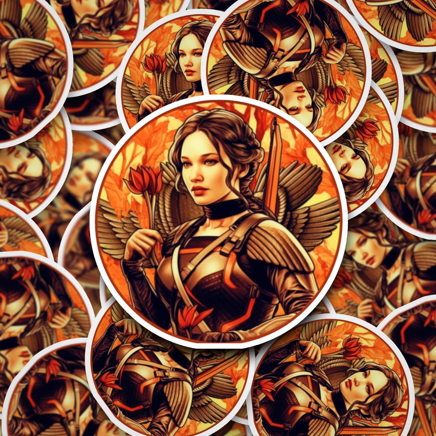 Girl on Fire Sticker, Hunger Games Decal, Katniss Everdeen Laptop ...