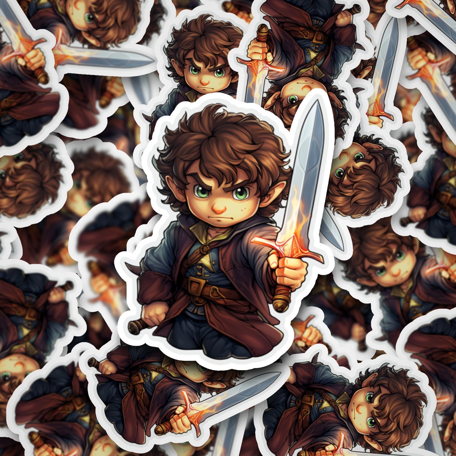 Bilbo Baggins Sticker, Lord of the Rings Decal, Vinyl Laptop Sticker ...