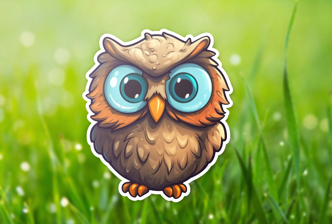 Owl Vinyl Sticker, Cute Owl Decal, Planner Sticker, Scrapbooking ...