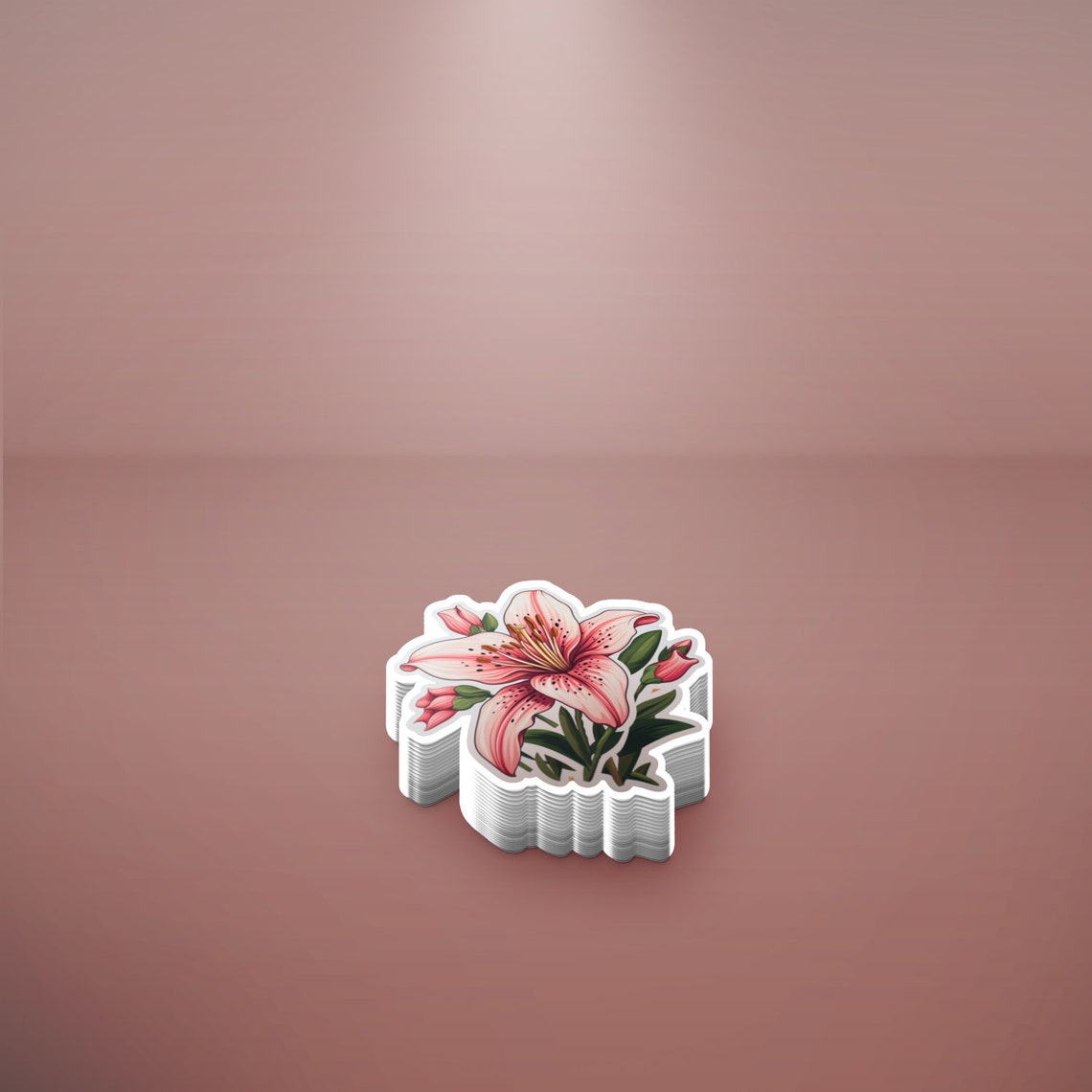 Stargazer Lily Vinyl Sticker, Floral Sticker, Water-resistant Decal ...