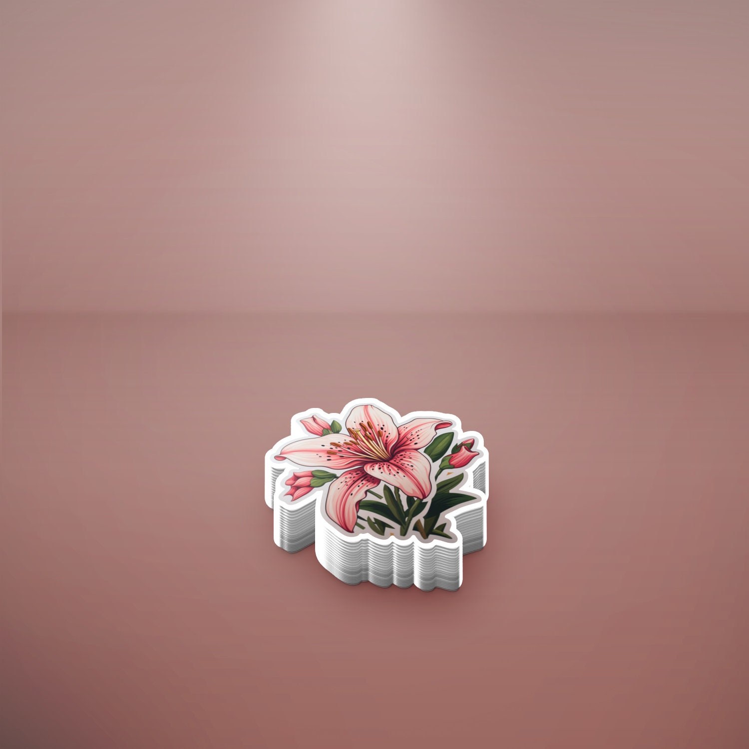 Stargazer Lily Vinyl Sticker, Floral Sticker, Water-resistant Decal ...